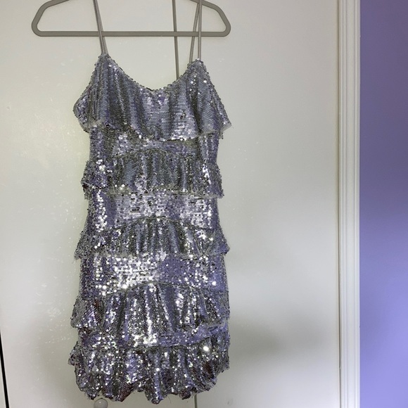 REVOLVE | Dresses | Nwt En Saison Revolve Silver Sequin Dress | Poshmark